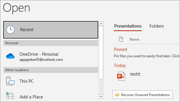 Recover a Deleted or Unsaved PowerPoint on PC - 5 Ways