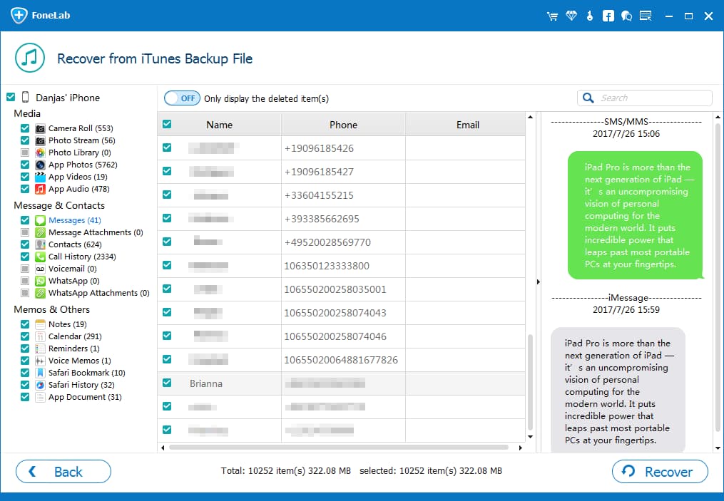 How to Restore SMS Messages from iTunes Backup Selectively | AppGeeker